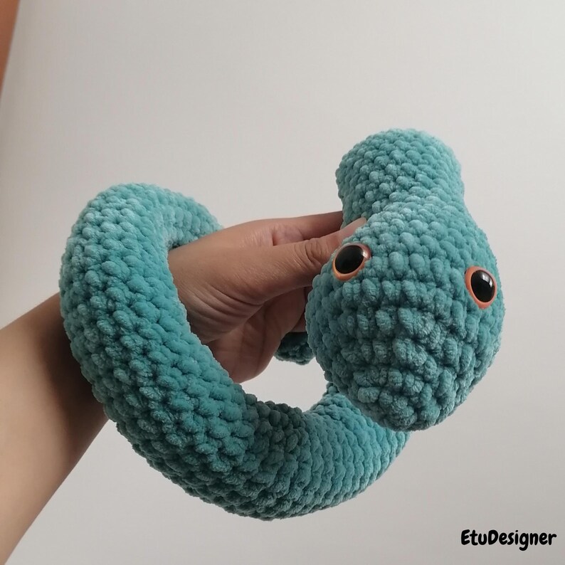 Snake Plush Crochet Pattern No Sew Do It Yourself Amigurumi Tutorial ...