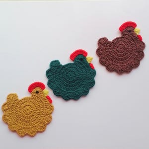 Crochet Chicken Coaster Pattern: Easy Farmhouse Decor (PDF Pattern) - Etsy