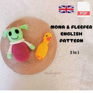 Crochet Nanalan & Fleefer Pattern ,amigurumi Nanalan Mona and Fleefer ...
