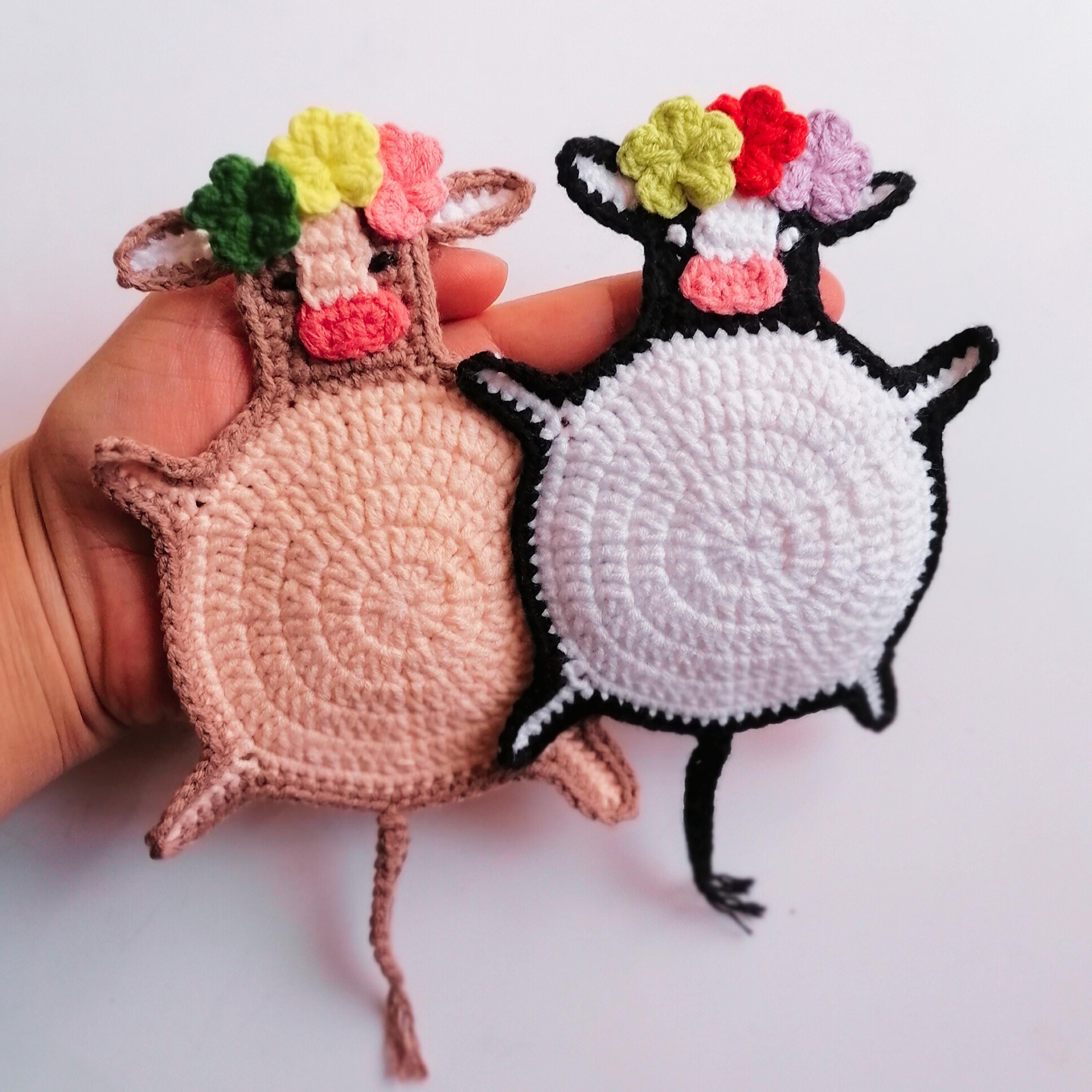 Crochet Cow Coaster Pattern: Farmhouse Decor PDF (english) - Etsy