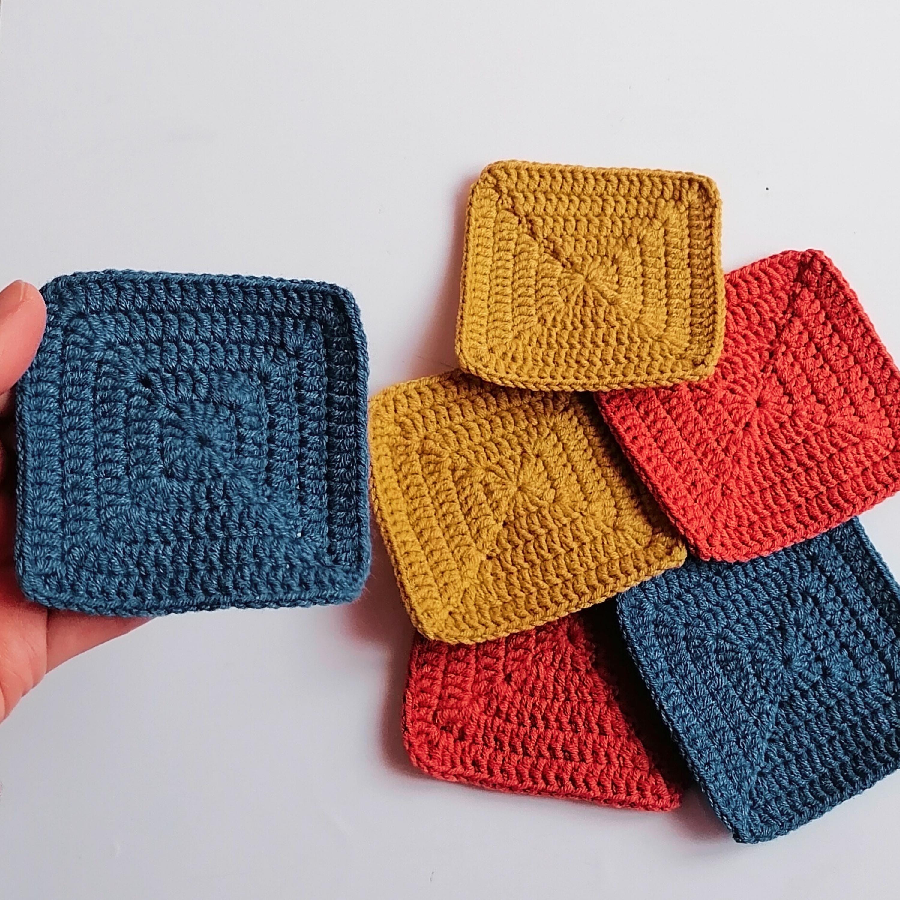 Easy Solid Granny Square Crochet Pattern Beginner Friendly English