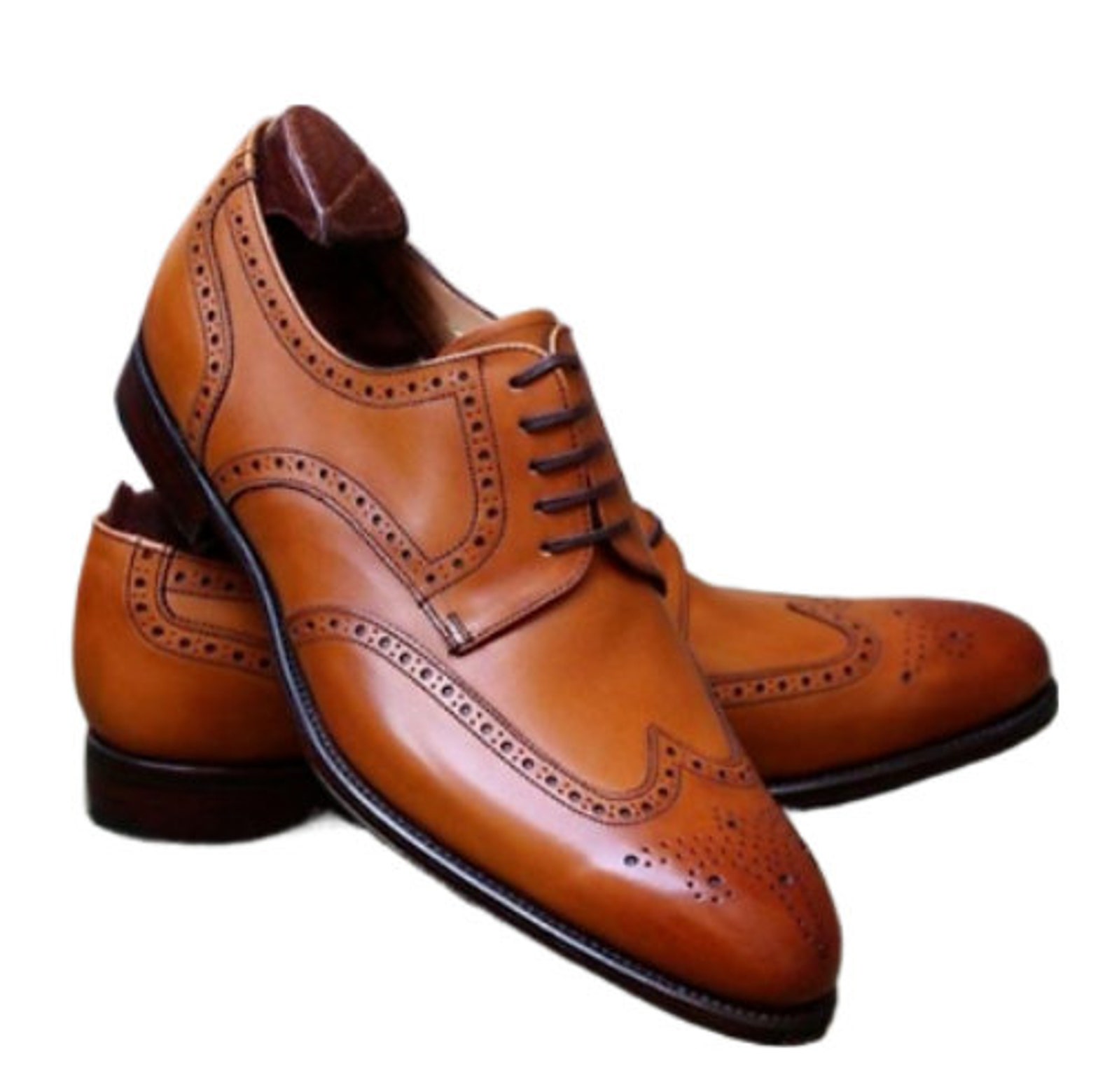 Bespoke Men's Handmade Tan Brown Leather Oxford Shoe, Men's Dress up ...