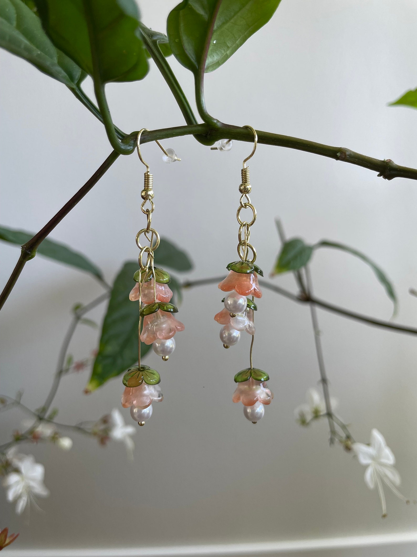 Flower Earring, Custom Earring, Gift for Her, Handmade Earring, Drop ...