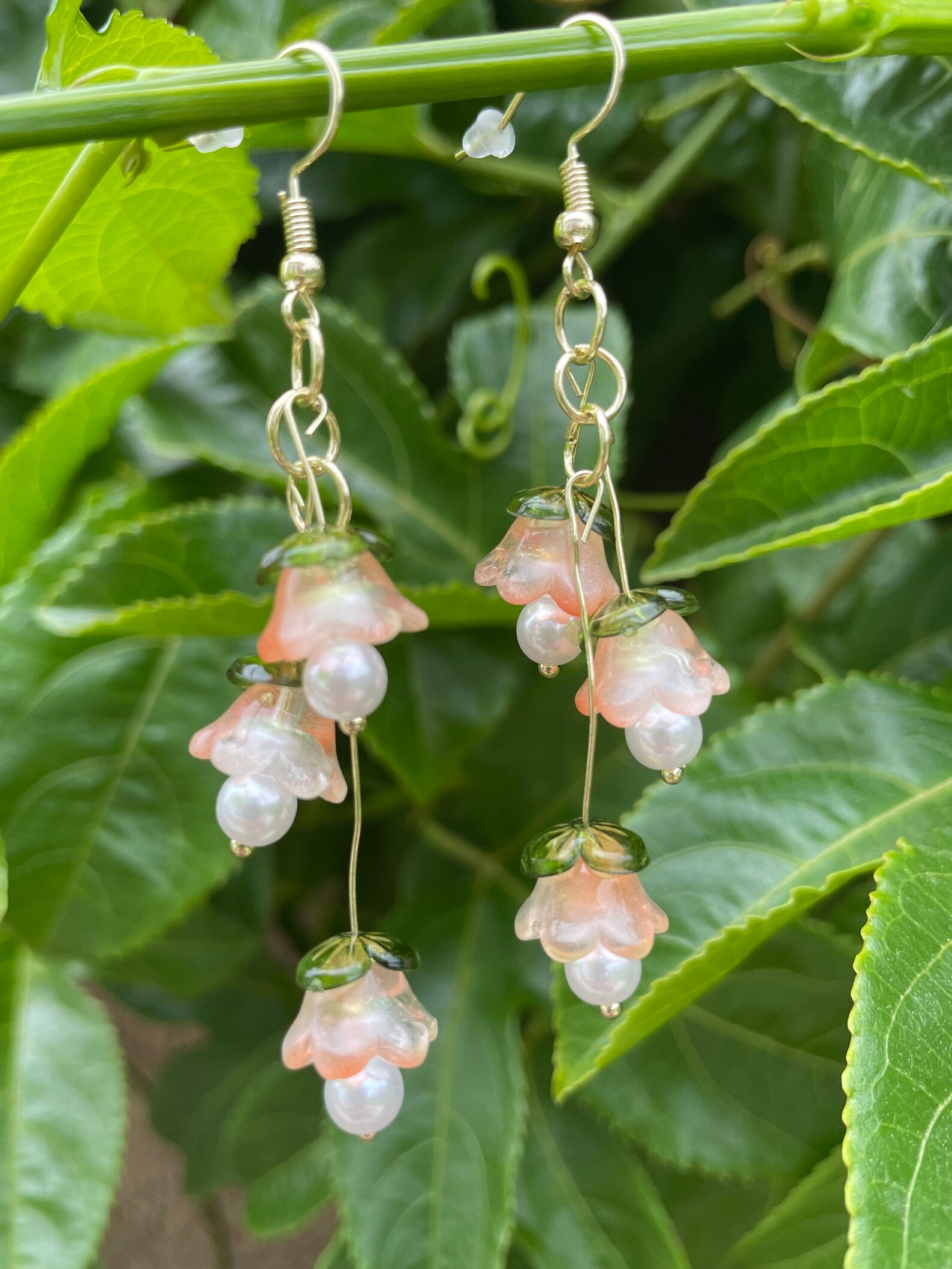 Flower Earring, Custom Earring, Gift for Her, Handmade Earring, Drop ...