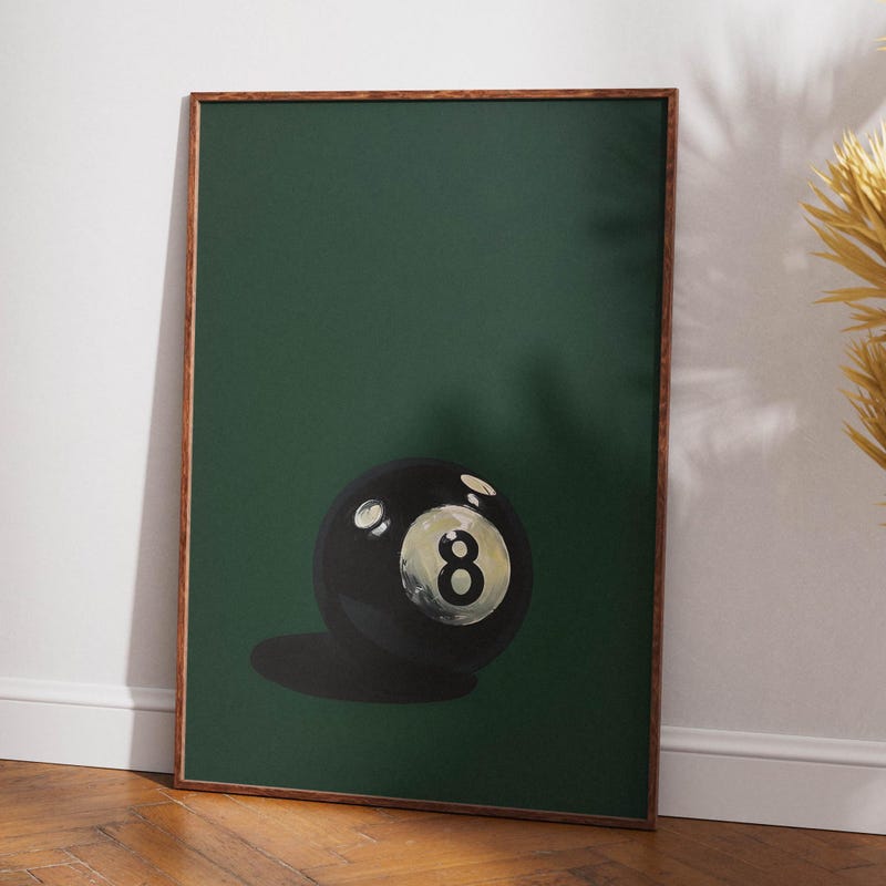 Retro Billiards Poster - Etsy