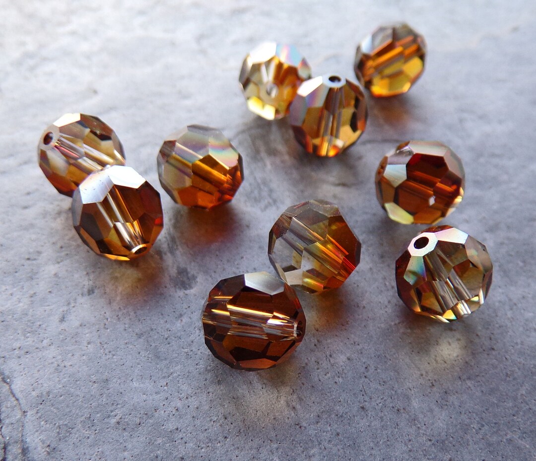 10 Crystal Venus Preciosa Crystal Beads, 8mm, Machine Cut Crystals ...