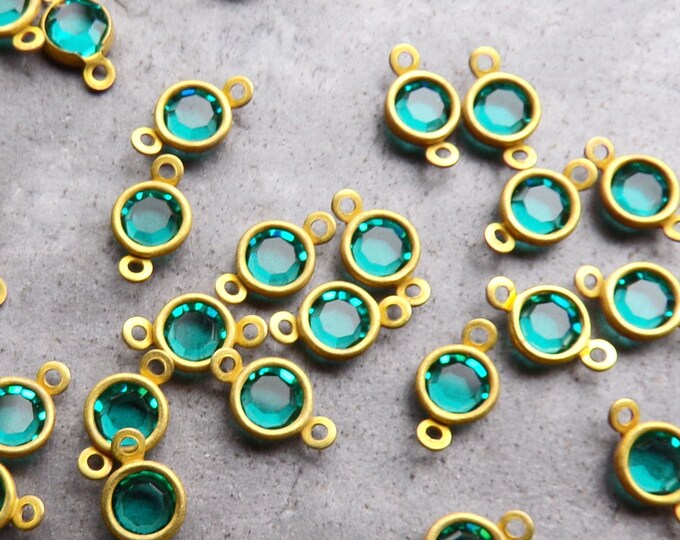 30 Rare Vintage Swarovski Crystal Blue Zircon 2 Loop Channel Link ...