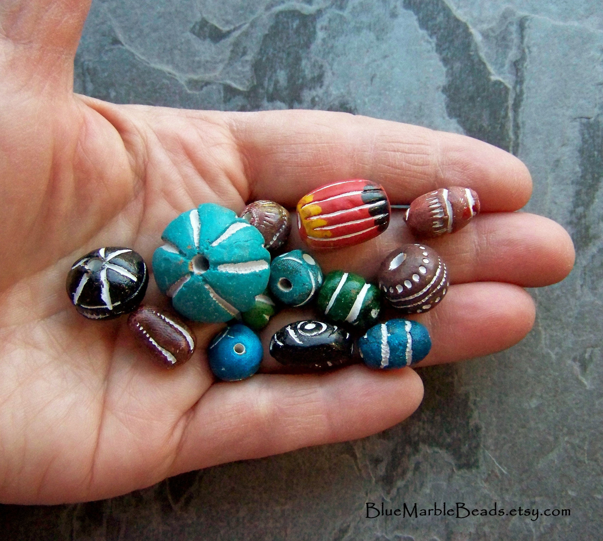 Clay Bead Rustic Bead Vintage Bead Philippines Earthy - Etsy