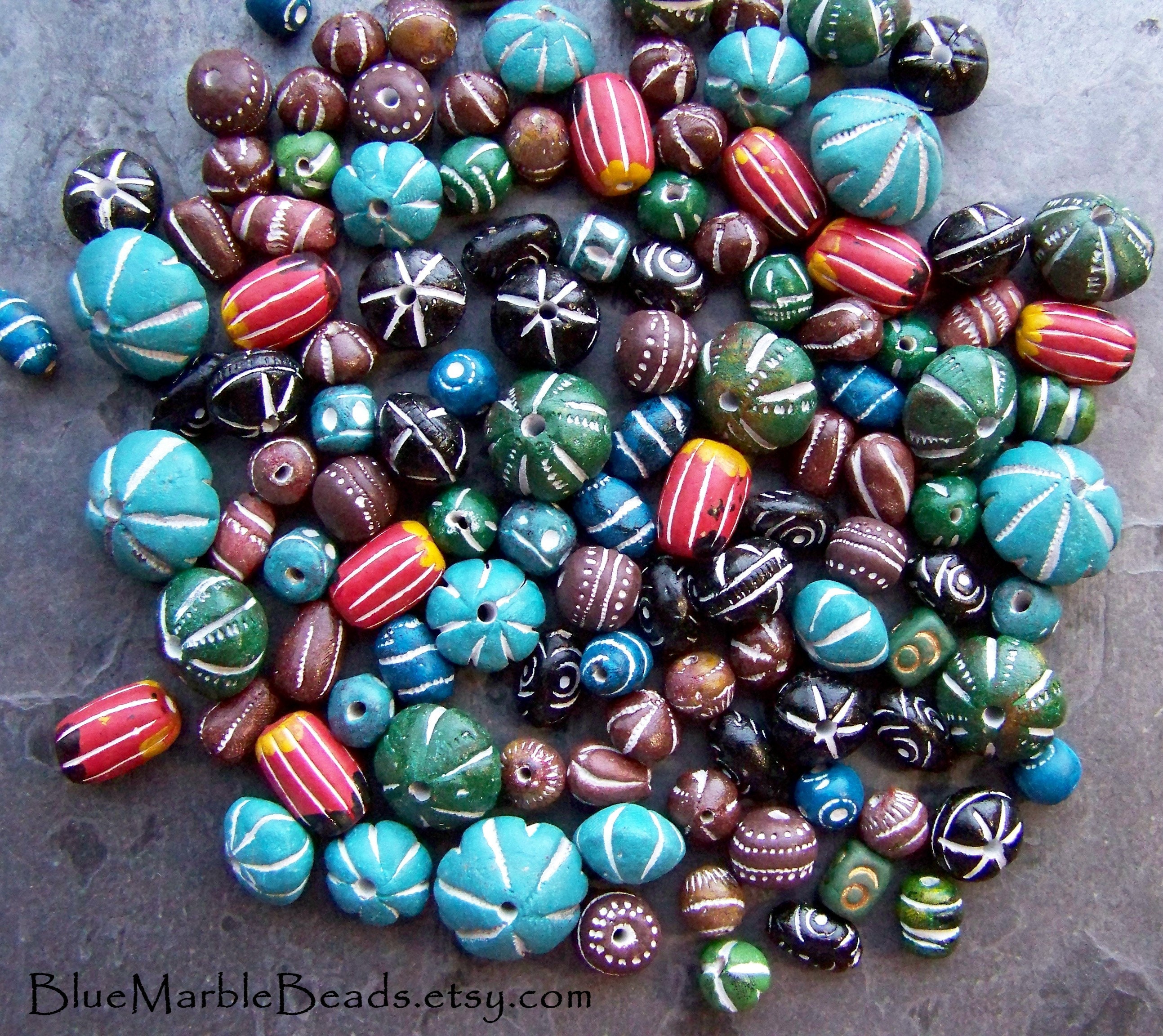 Clay Bead Rustic Bead Vintage Bead Philippines Earthy - Etsy