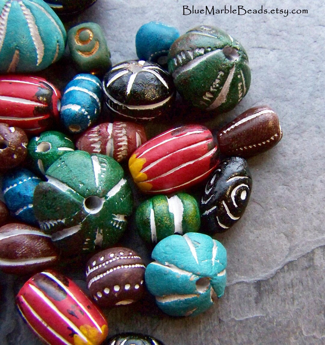 Clay Bead Rustic Bead Vintage Bead Philippines Earthy - Etsy
