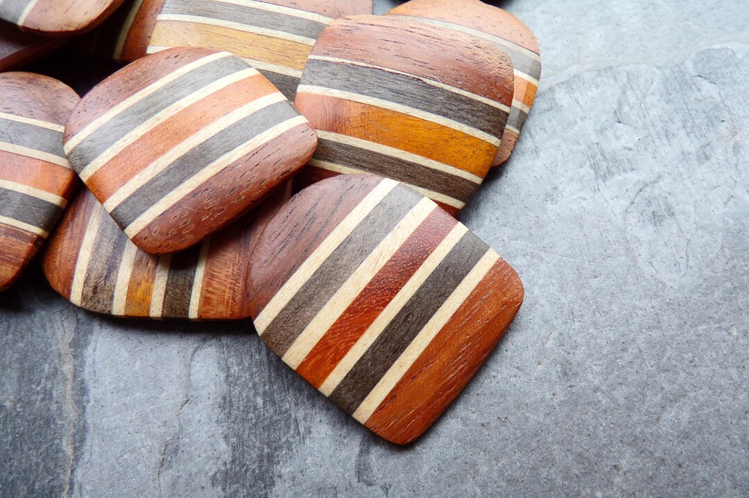Handmade Inlay Wood Pendant Blanks, Philippines, DIY Boho Jewelry - Etsy
