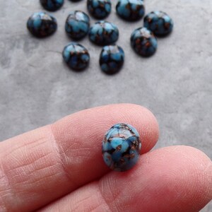 6 Preciosa Turquoise Matrix Aventurine Oval Glass Cabochons, 10 X 8 ...