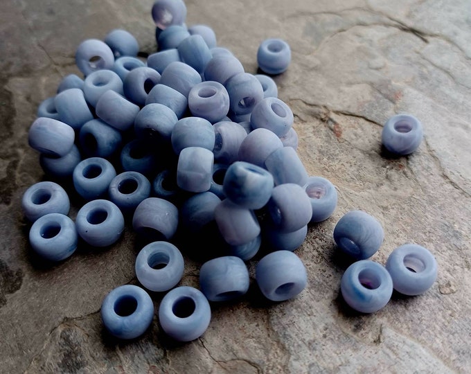30 Vintage Frosted Blue Marble Pony Beads, Lucite Beads, Vintage Beads ...