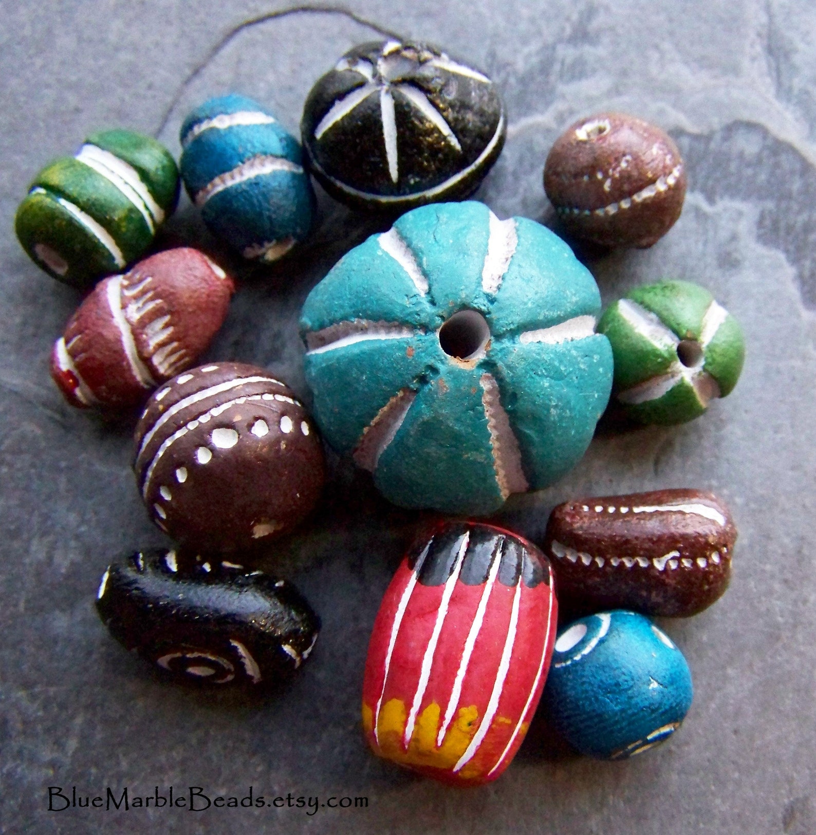 Clay Bead Rustic Bead Vintage Bead Philippines Earthy - Etsy