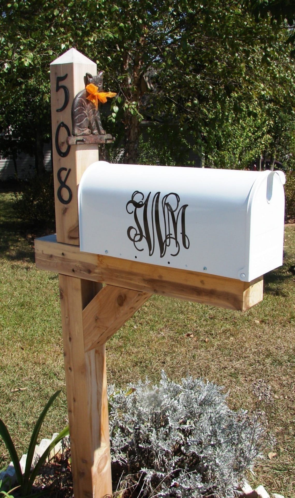 Mailbox Vinyl Monogram Decal Personalized Mailbox Sticker | Etsy