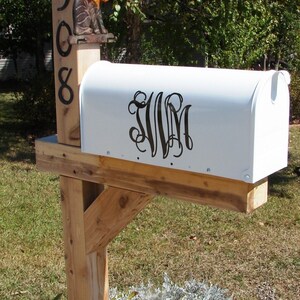 Mailbox Vinyl Monogram Decal Personalized Mailbox Sticker Mailbox Decal ...