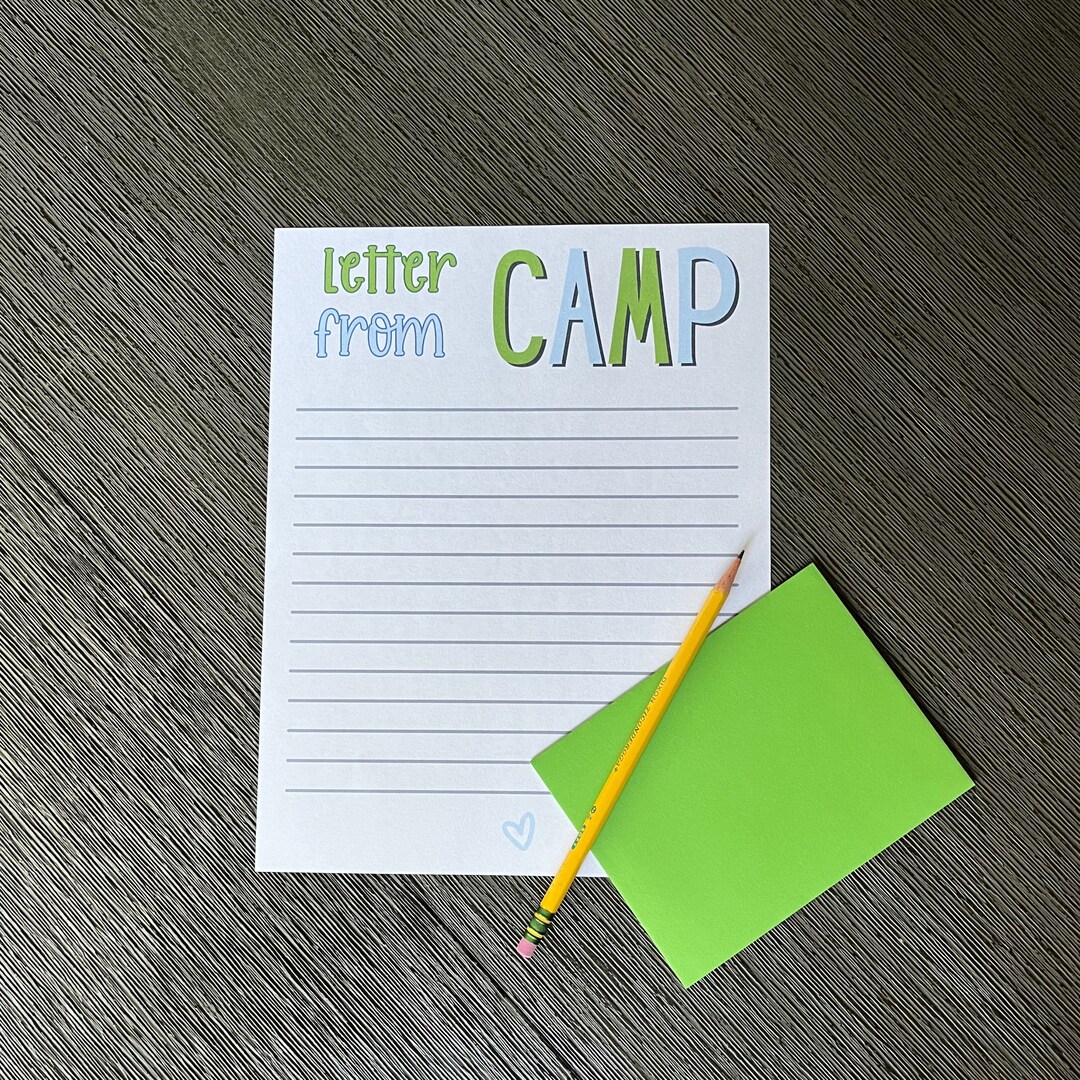 Letter From Camp - Camp Stationary - Summer Notes From Camp - Summer ...