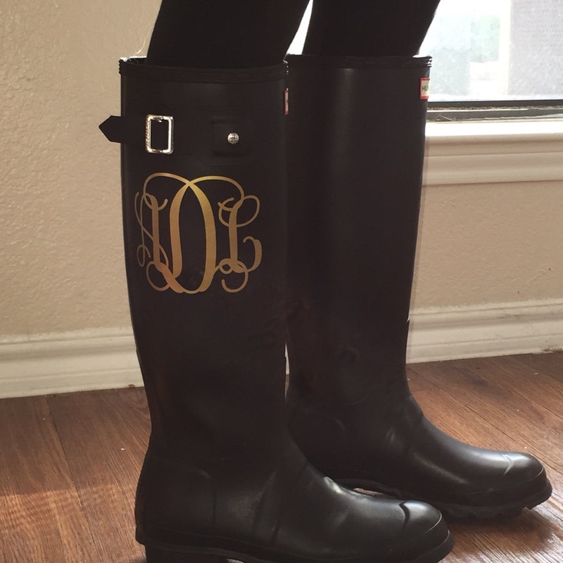 Monogram Boots - Etsy
