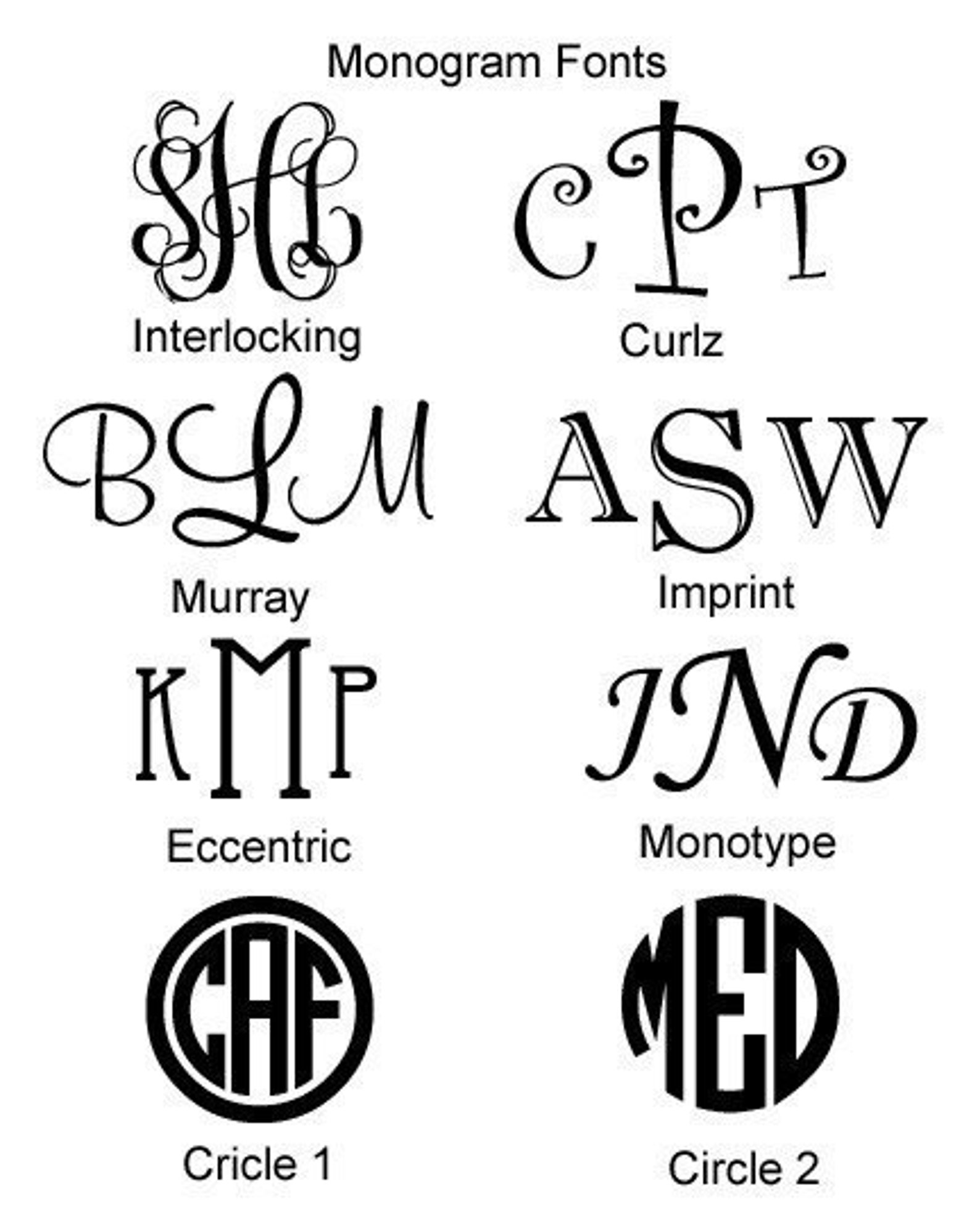 Vinyl Monogram | Etsy