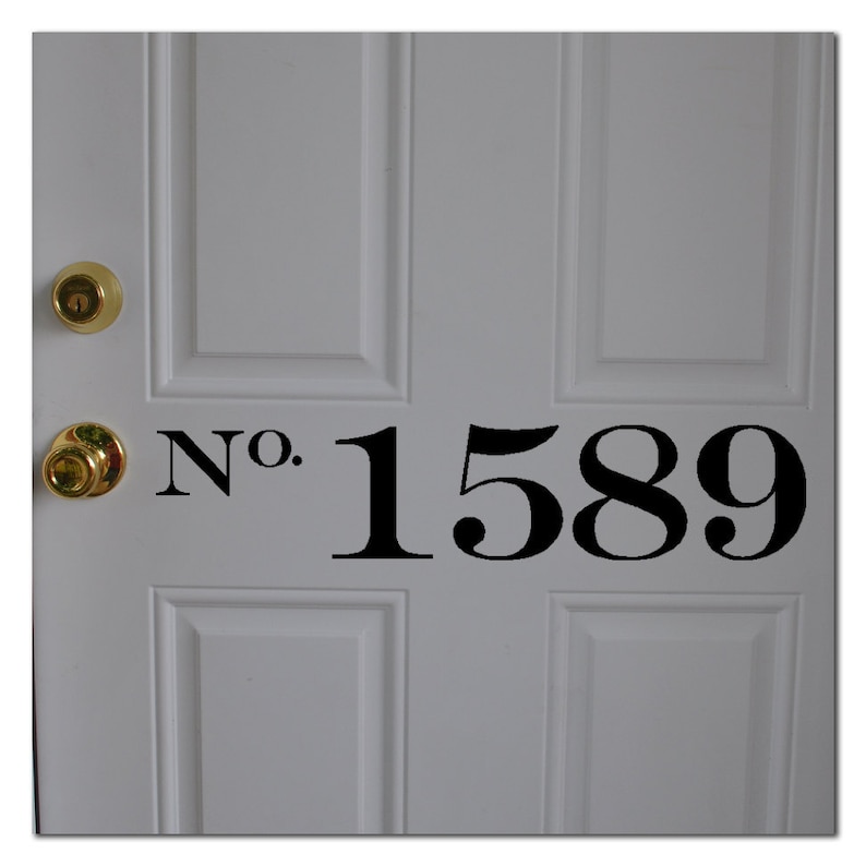 House Number Vinyl Decal 4 Tall - Etsy