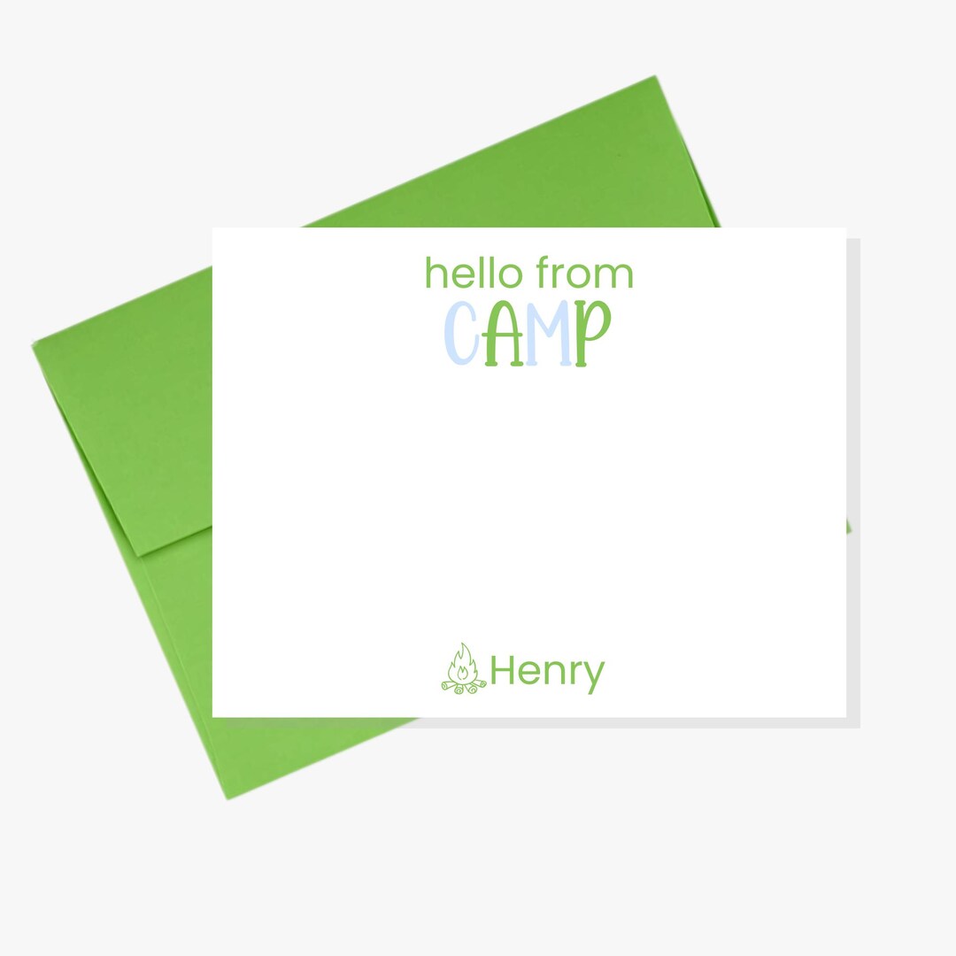 Personalized Camp Notecard for Summer Camp Note From Camp Letter ...