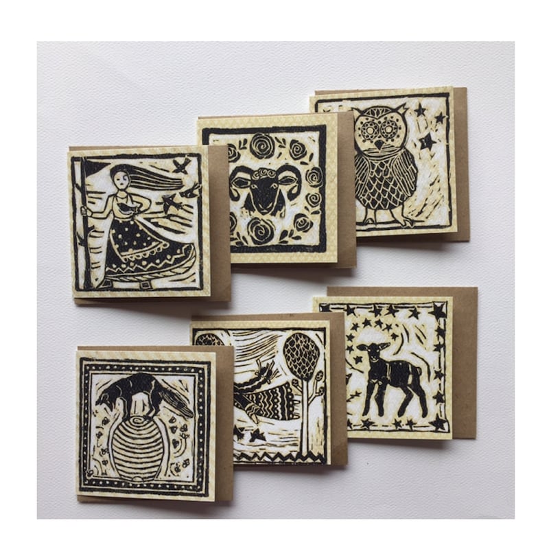 Block Print Cards - Etsy