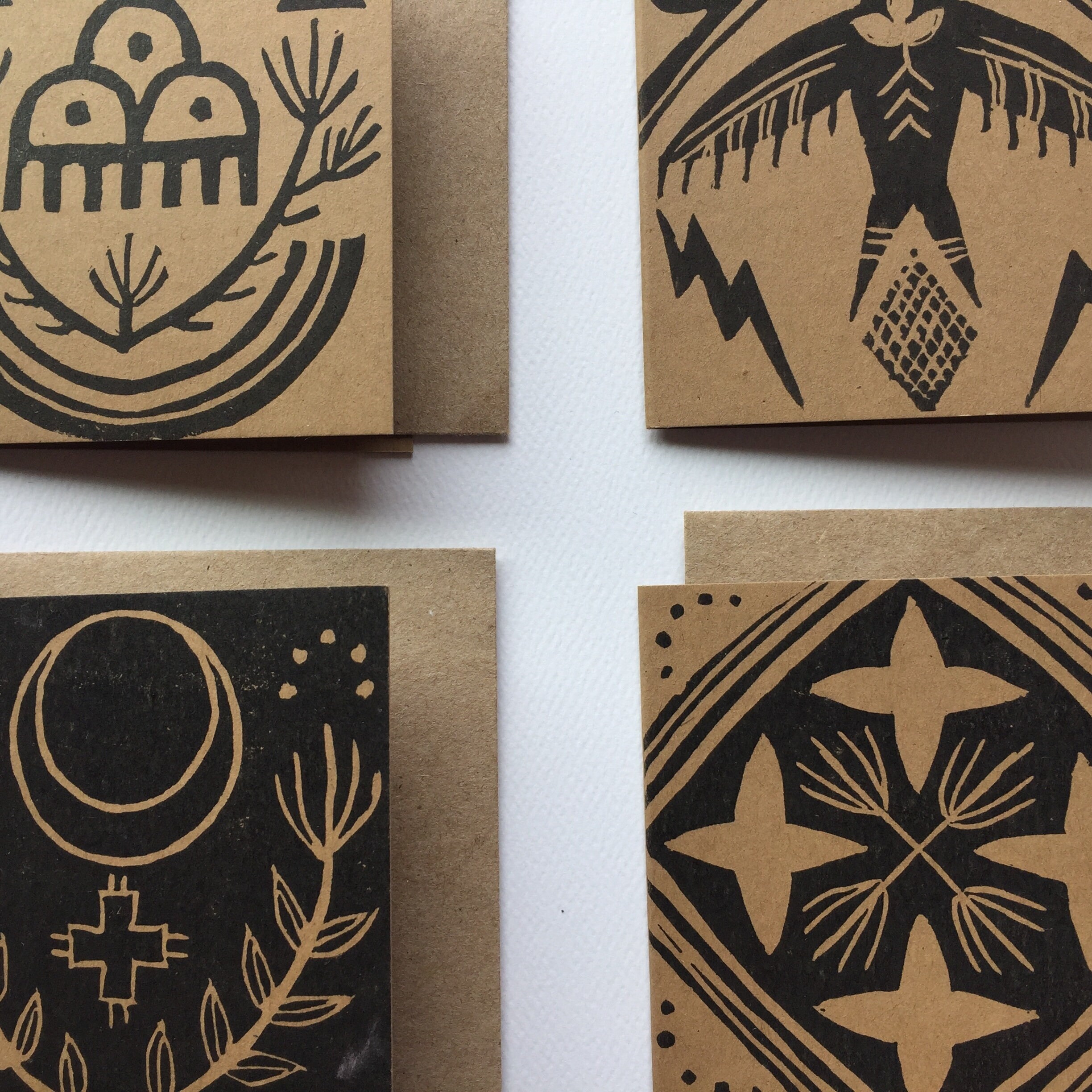 Combo Variety Pack Mini Note Card Gift Set Assortment, Multipack Kraft ...