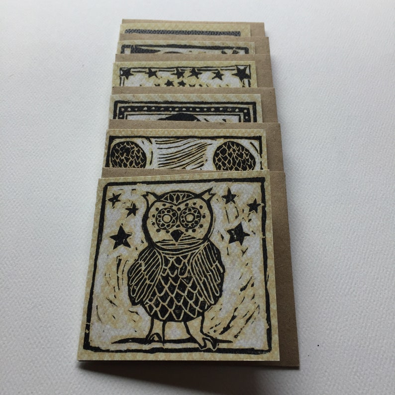 Combo Variety Pack of 6 Little Cards, Blank Folded Mini Card Assortment ...