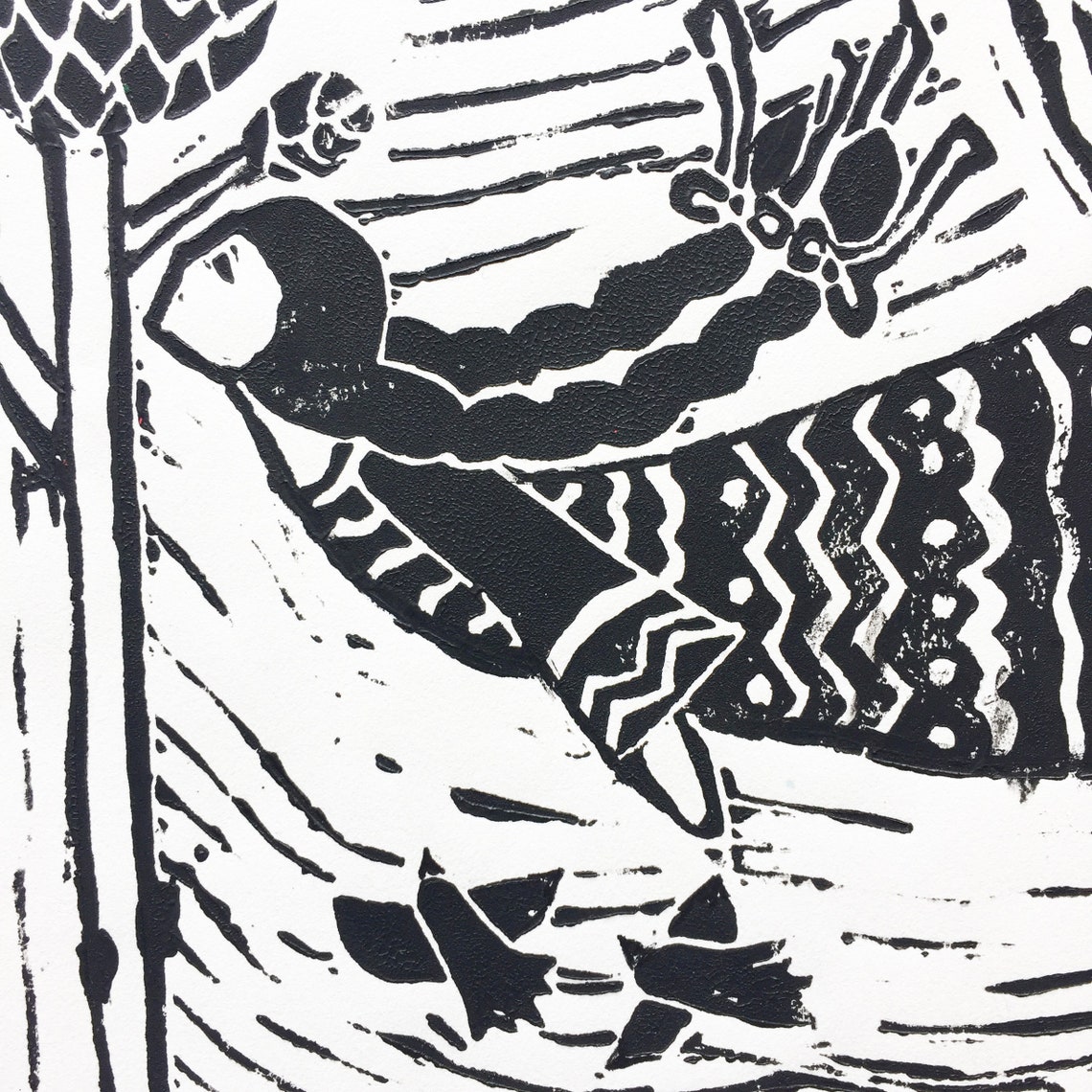 Handmade Original Lino Print Hand Printed Woodcut Art - Etsy