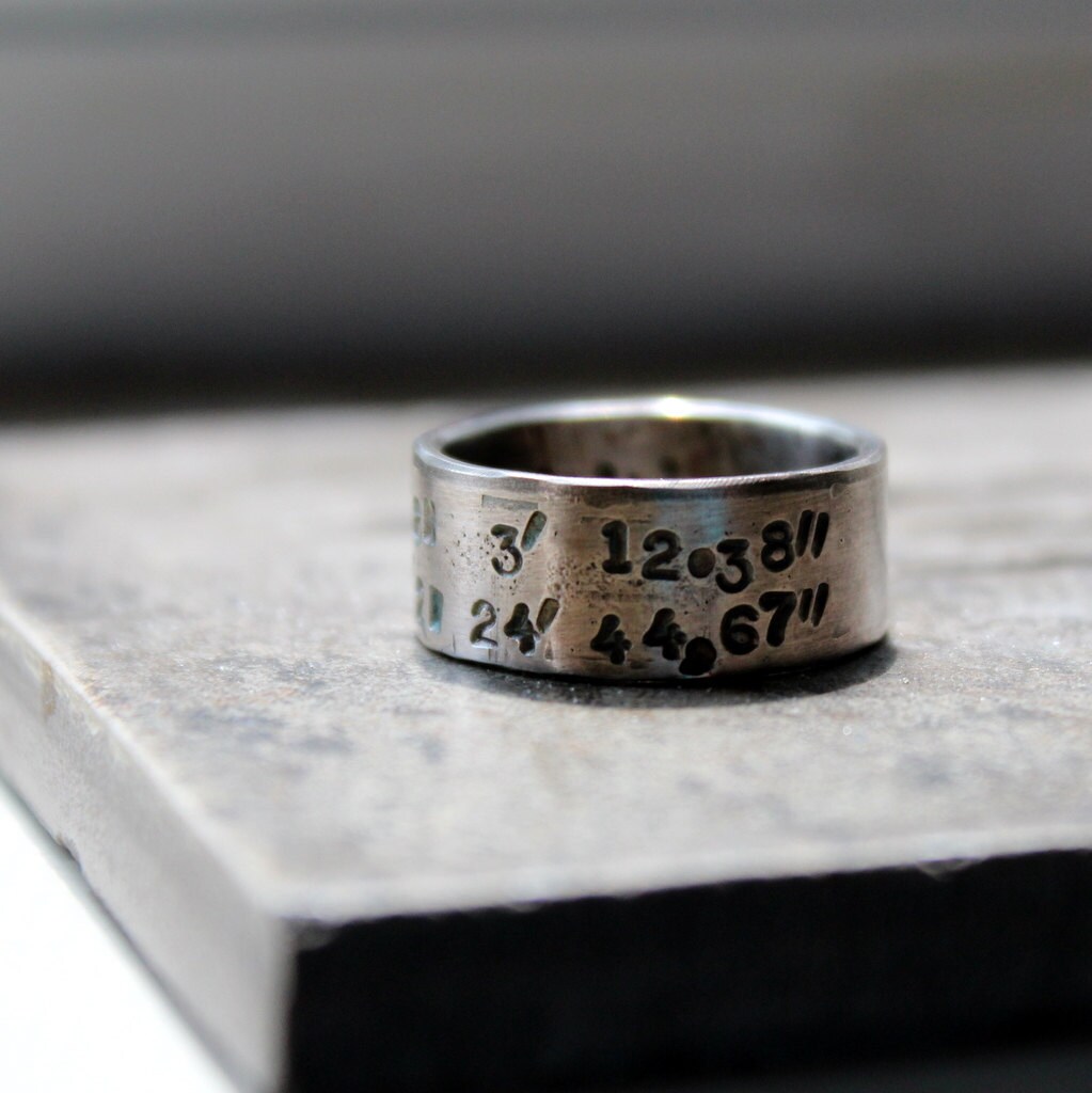 Custom Coordinates Ring | Etsy
