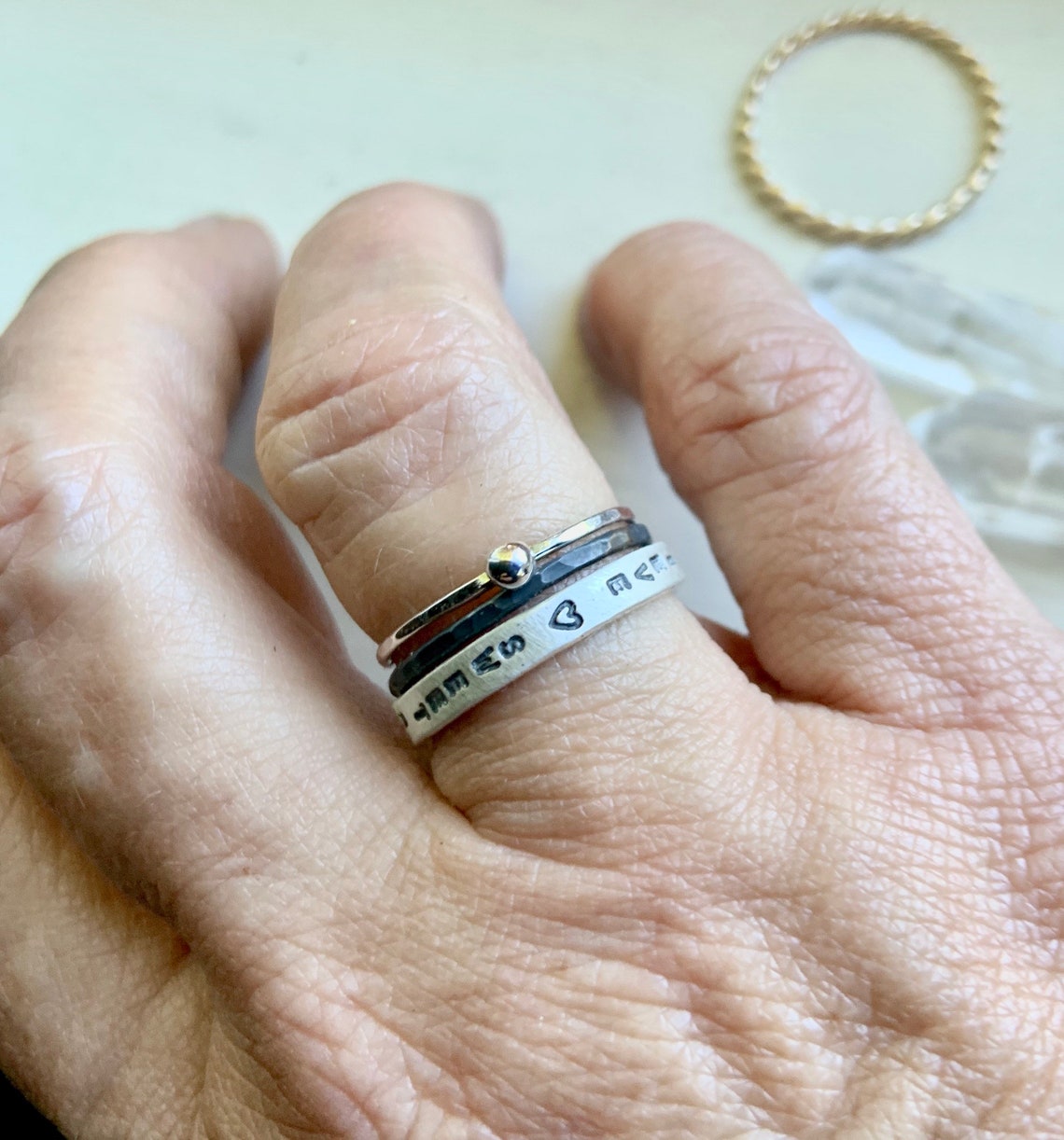 Personalized Stacking Rings | Etsy