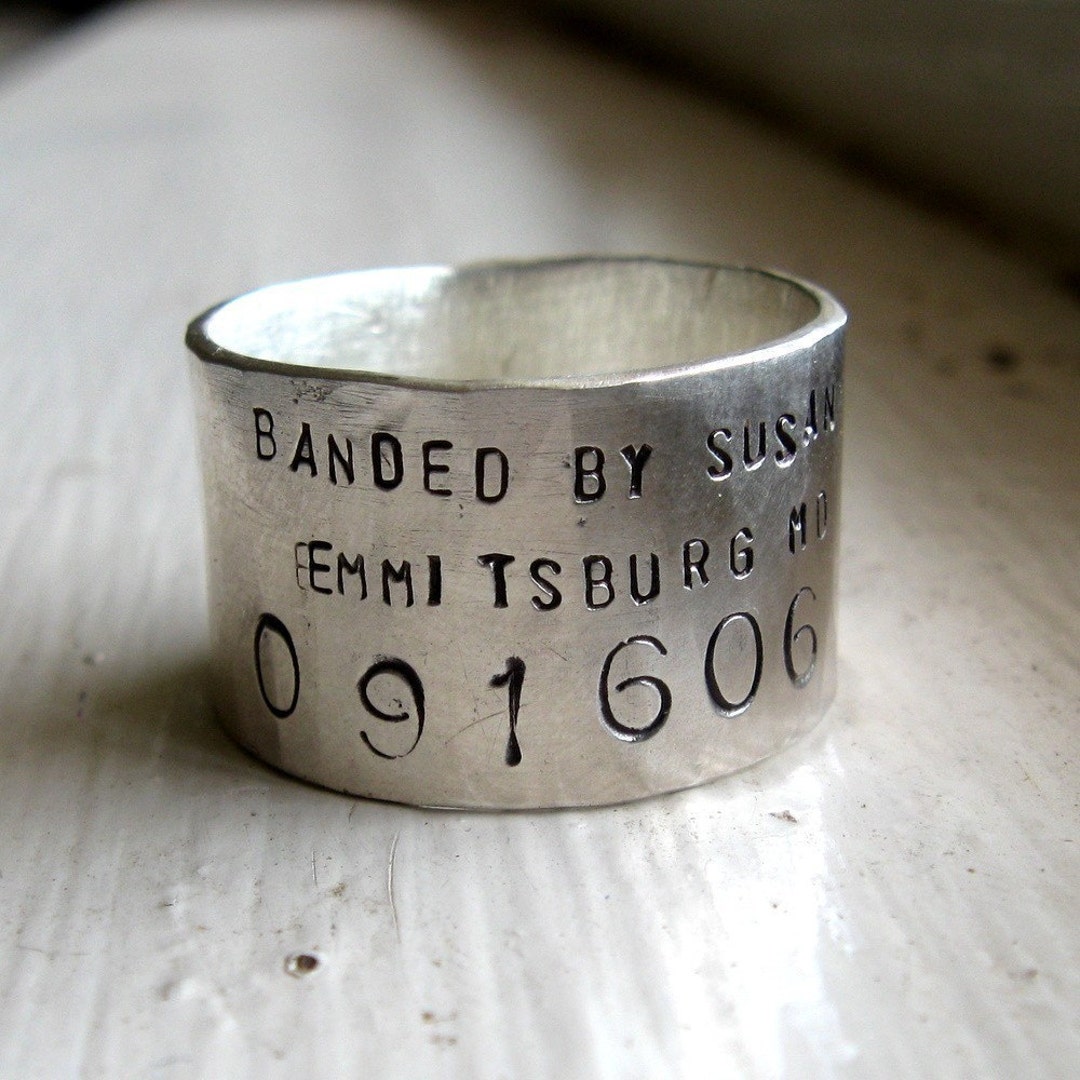 Unique Personalized Duck Band Ring - Etsy