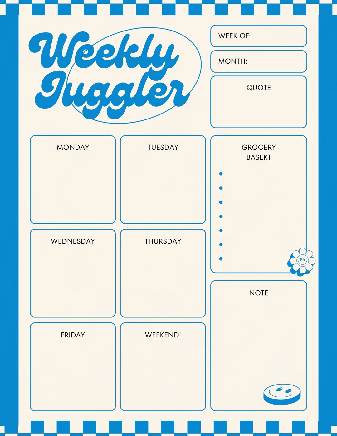 Weekly Planner Organizing Template Lovely and Perfect Gift for Fathers ...