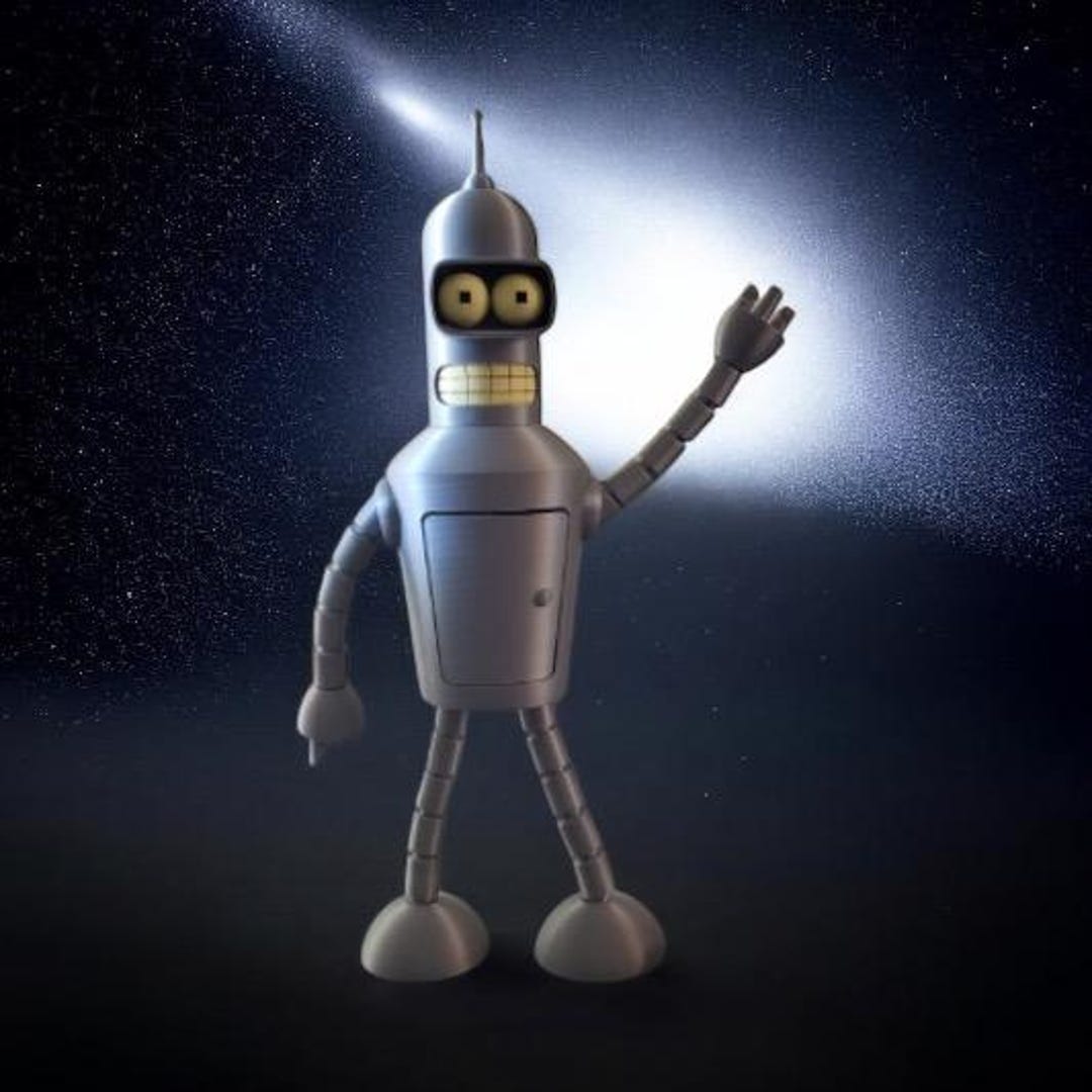 Futurama Bender Articulating Model: 3D Printer STL File (digital File ...