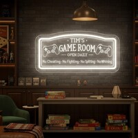 Custom Game Room Wood Sign (not Real Neon Sign), Gaming Zone Decor Wall ...