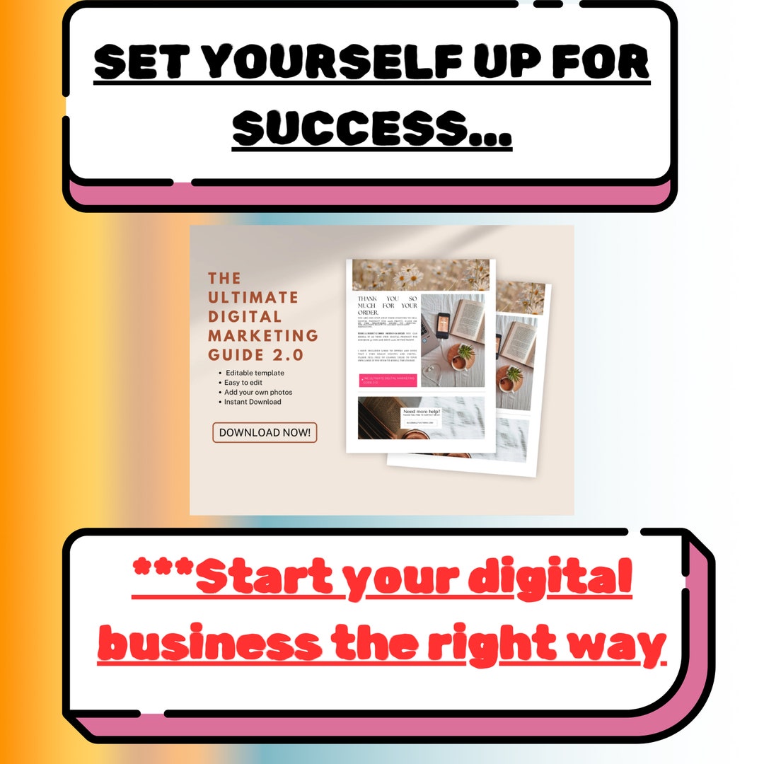 Printable Digital Marketing Guide Book 2.0, Downloadable Comprehensive Guide is Perfect for ...