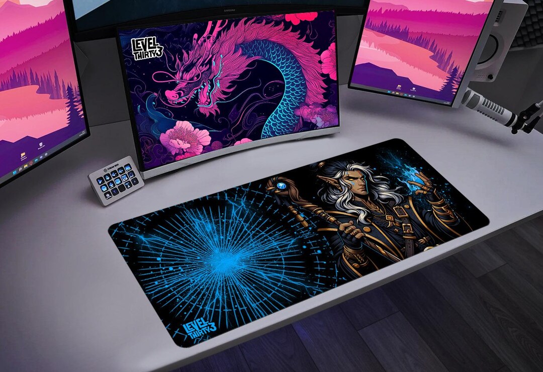 STORMCASTER Gaming Desk Pad | Dark Magic & Fantasy Themed Mouse Mat ...
