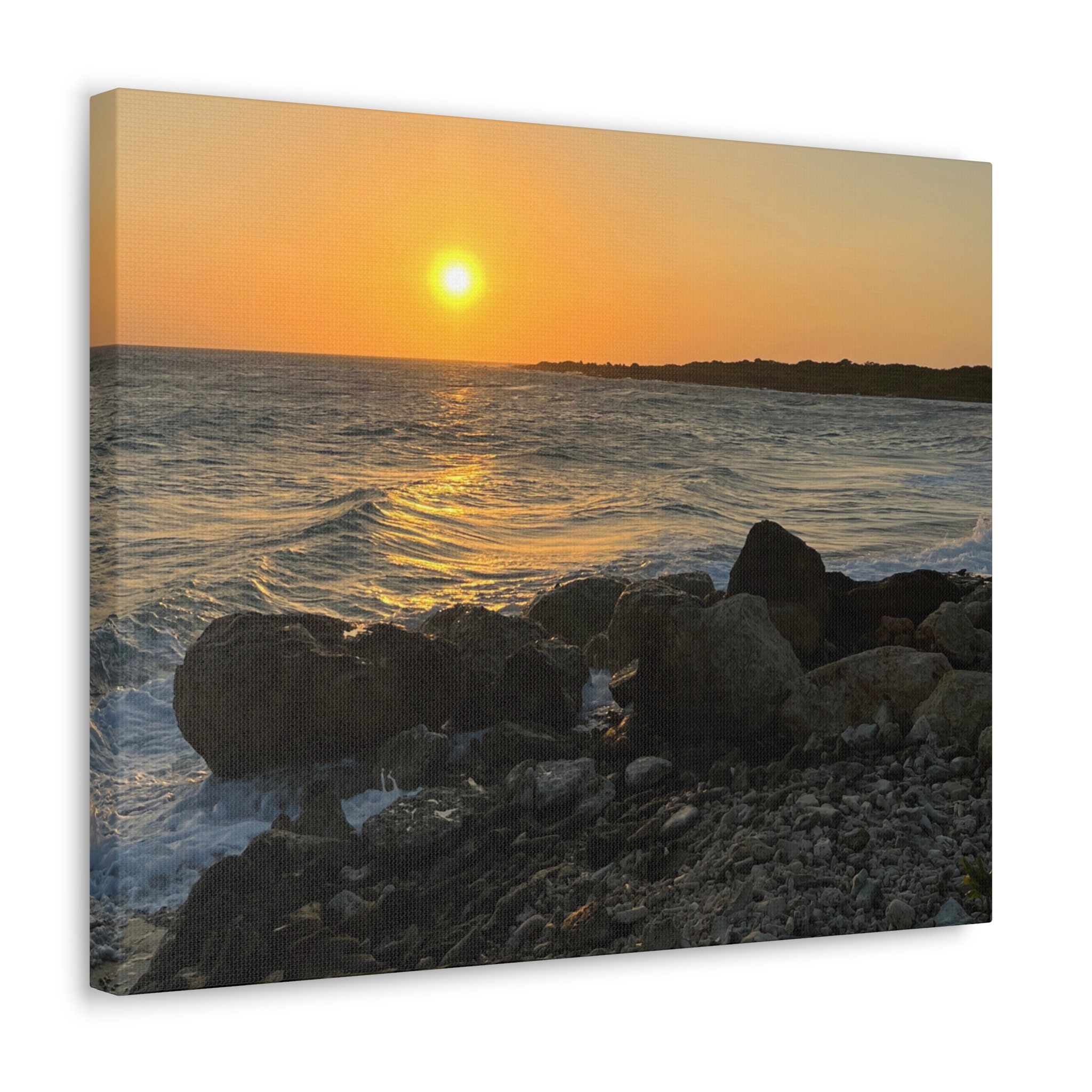 Sunset Canvas Coastal Landscape PHOTOGRAPHY ART Coastal Sunset Serene ...