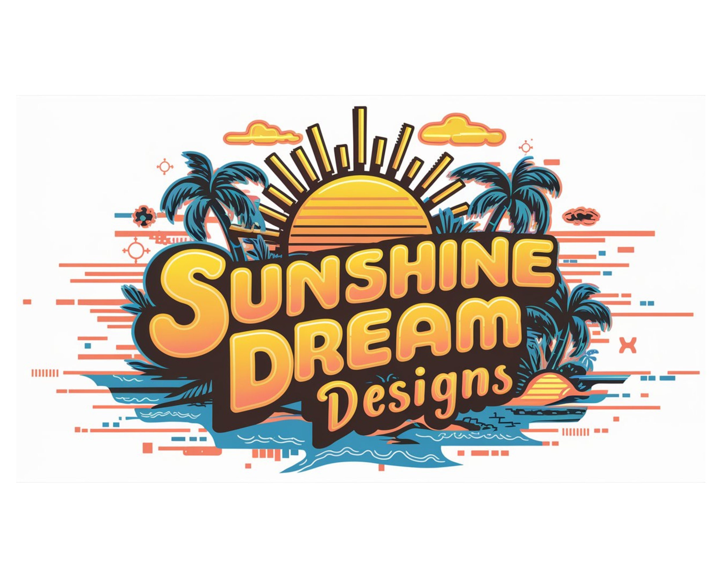 Custom Logo for Your Business, Summer Inspired Digital Logo - Branding ...