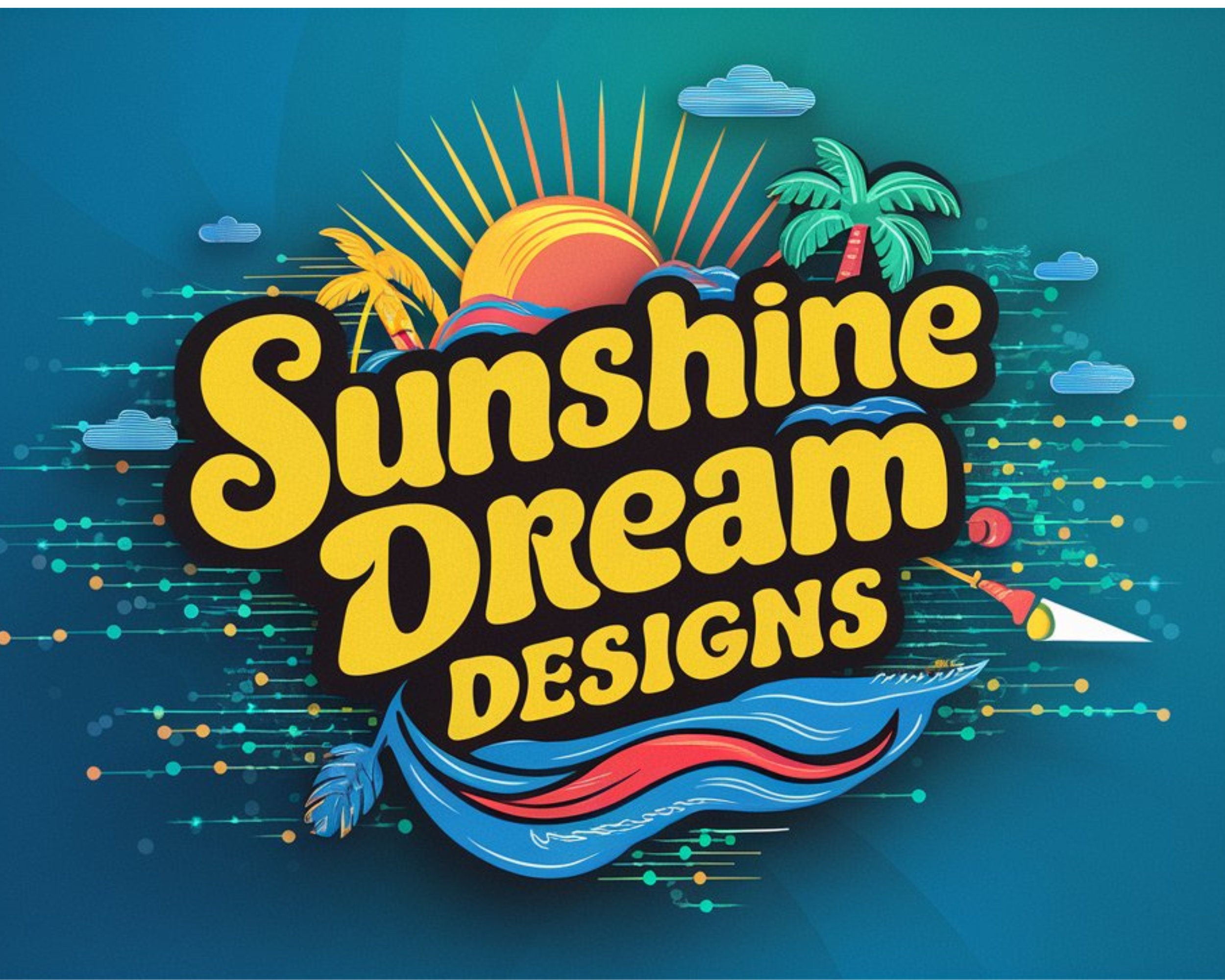Custom Logo for Your Business, Summer Inspired Digital Logo - Branding ...