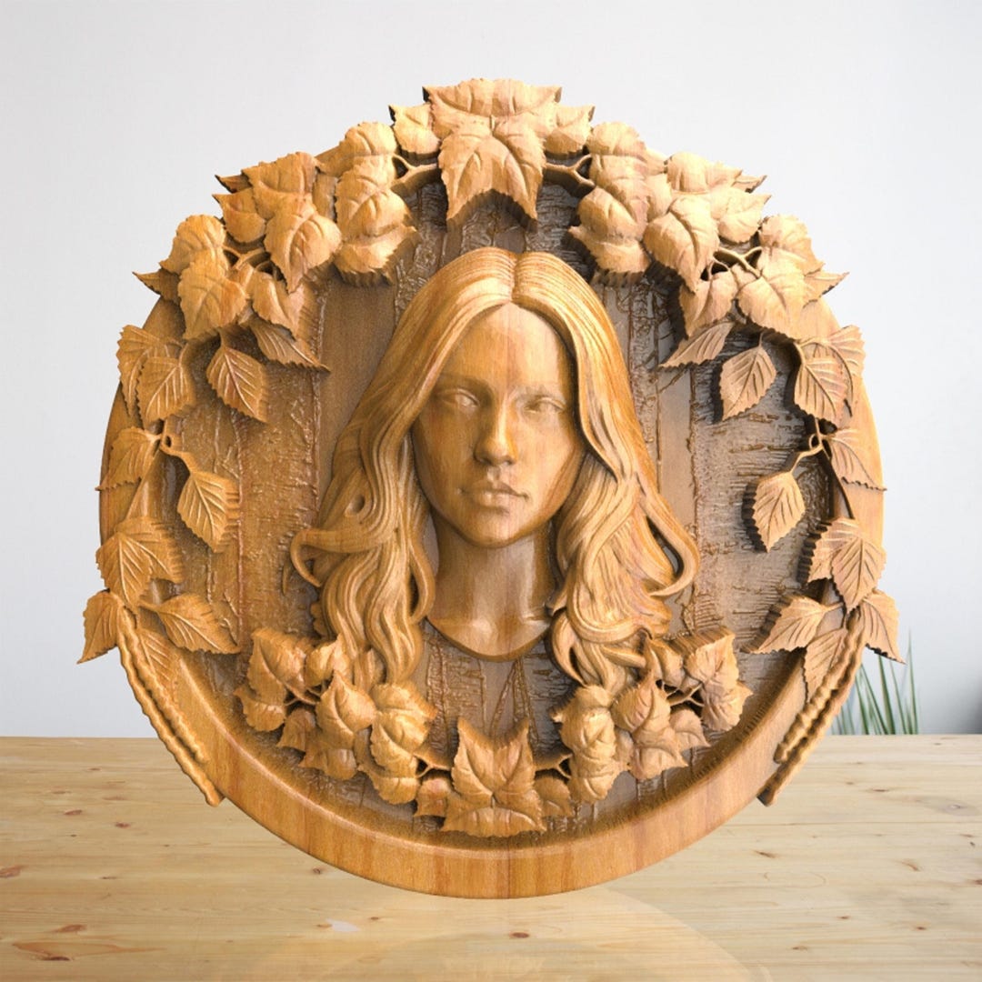 Beauty Girl - STL File for CNC Wood Carving, Cnc Router Files - Etsy