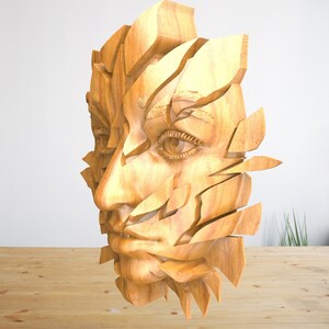 Glass Face Girl - STL File for CNC Wood Carving, Cnc Router Files - Etsy