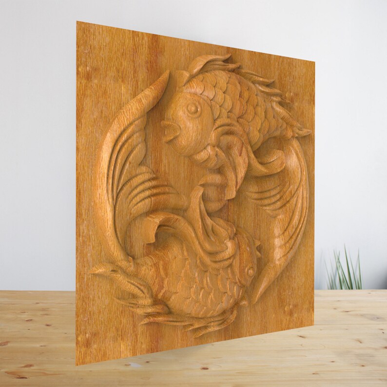 Fish STL File for CNC Wood Carving, Cnc Router Files - Etsy