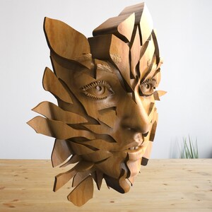 Glass Face Girl - STL File for CNC Wood Carving, Cnc Router Files - Etsy