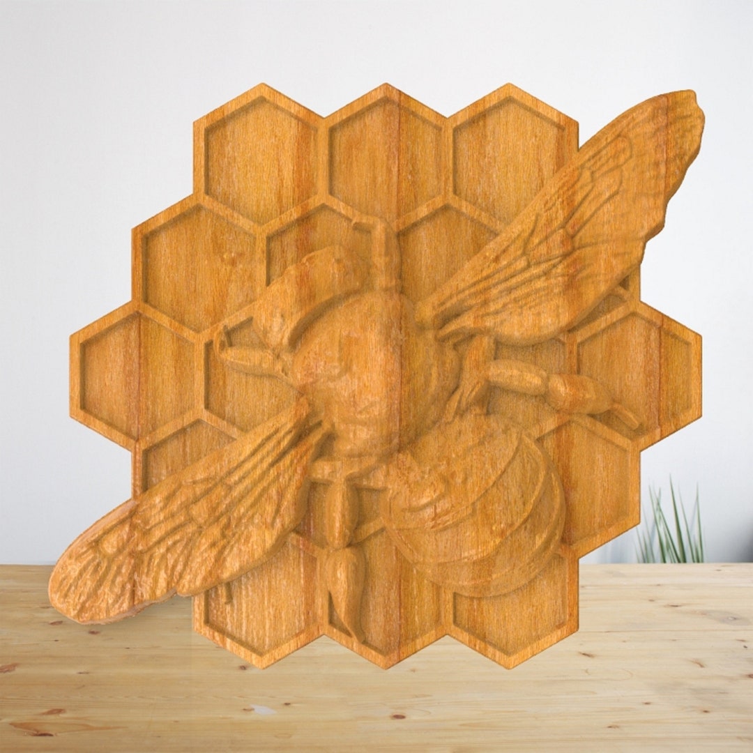 Bee - STL File for CNC Wood Carving, Cnc Router Files - Etsy
