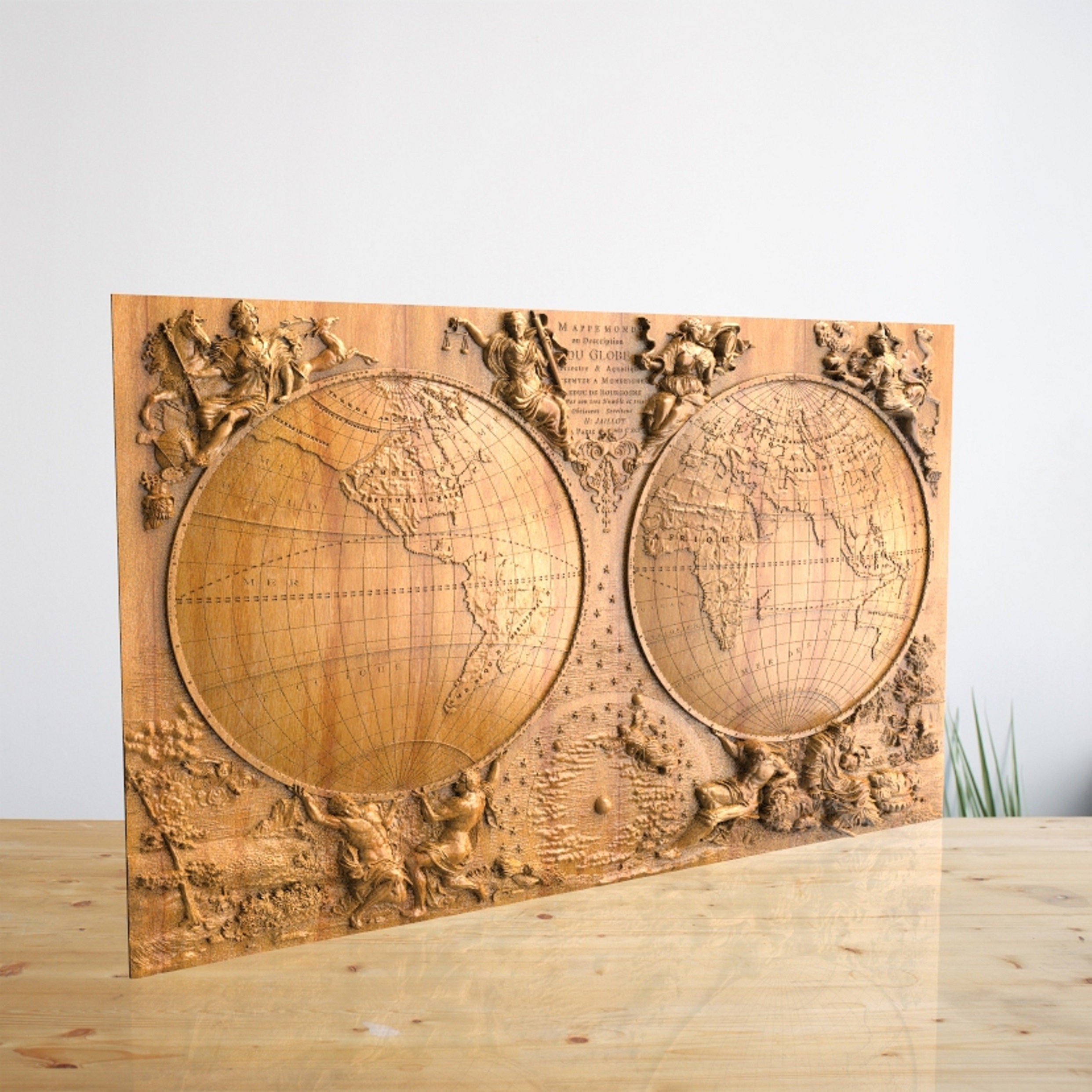World Map Relief STL File for CNC Wood Carving, Cnc Router Files - Etsy