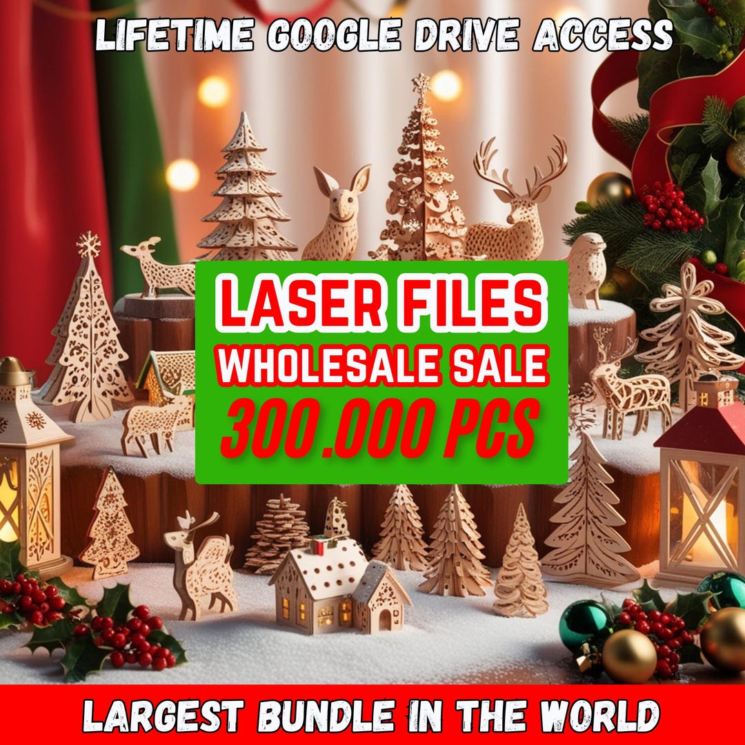 300k Laser Cut Files Mega Bundle - 3D 2D CNC Designs in Svg, Dxf, Cdr ...