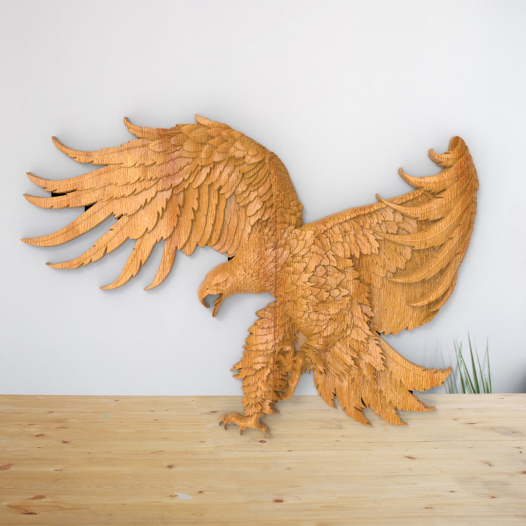 Eagle - STL File for CNC Wood Carving, Cnc Router Files - Etsy
