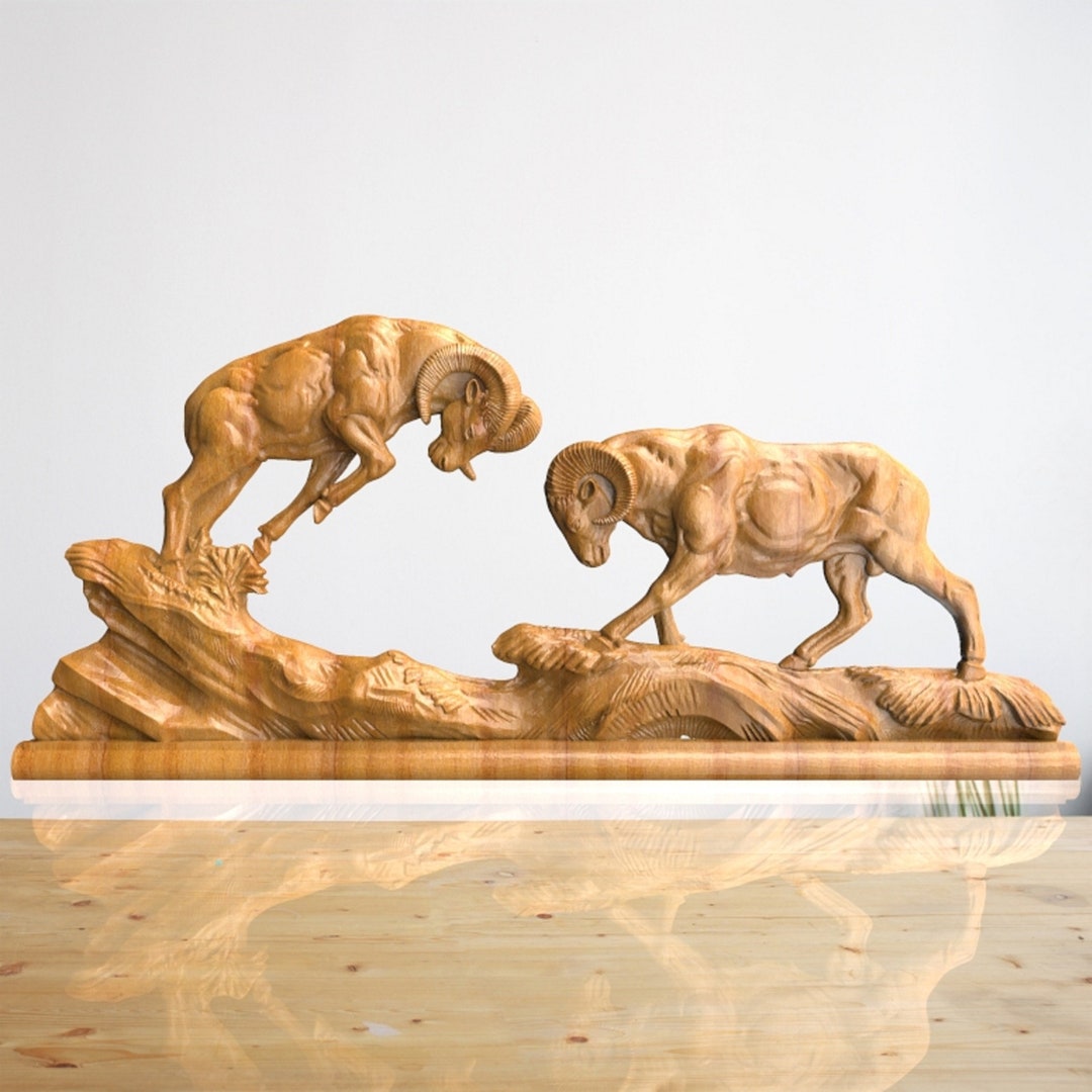 The Stubborn Goat - STL File for CNC Wood Carving, Cnc Router Files - Etsy