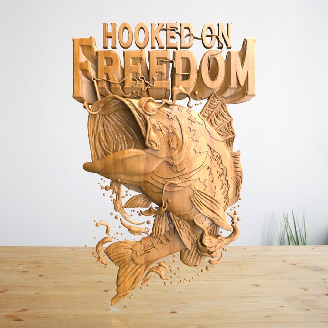 Fishing - STL Relief File for CNC Wood Carving, Cnc Router Files - Etsy